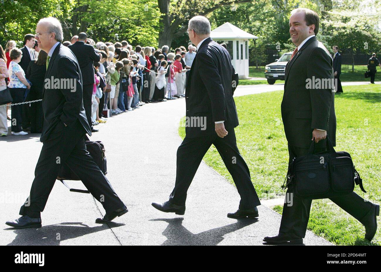 White House Deputy Chief of Staff Karl Rove, left, Science and ...