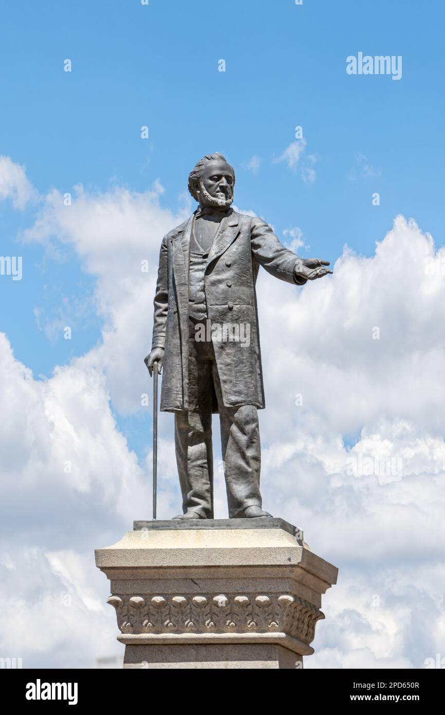 Statue of Brigham Young the Prophet and Mormon pioneer of the Church of ...