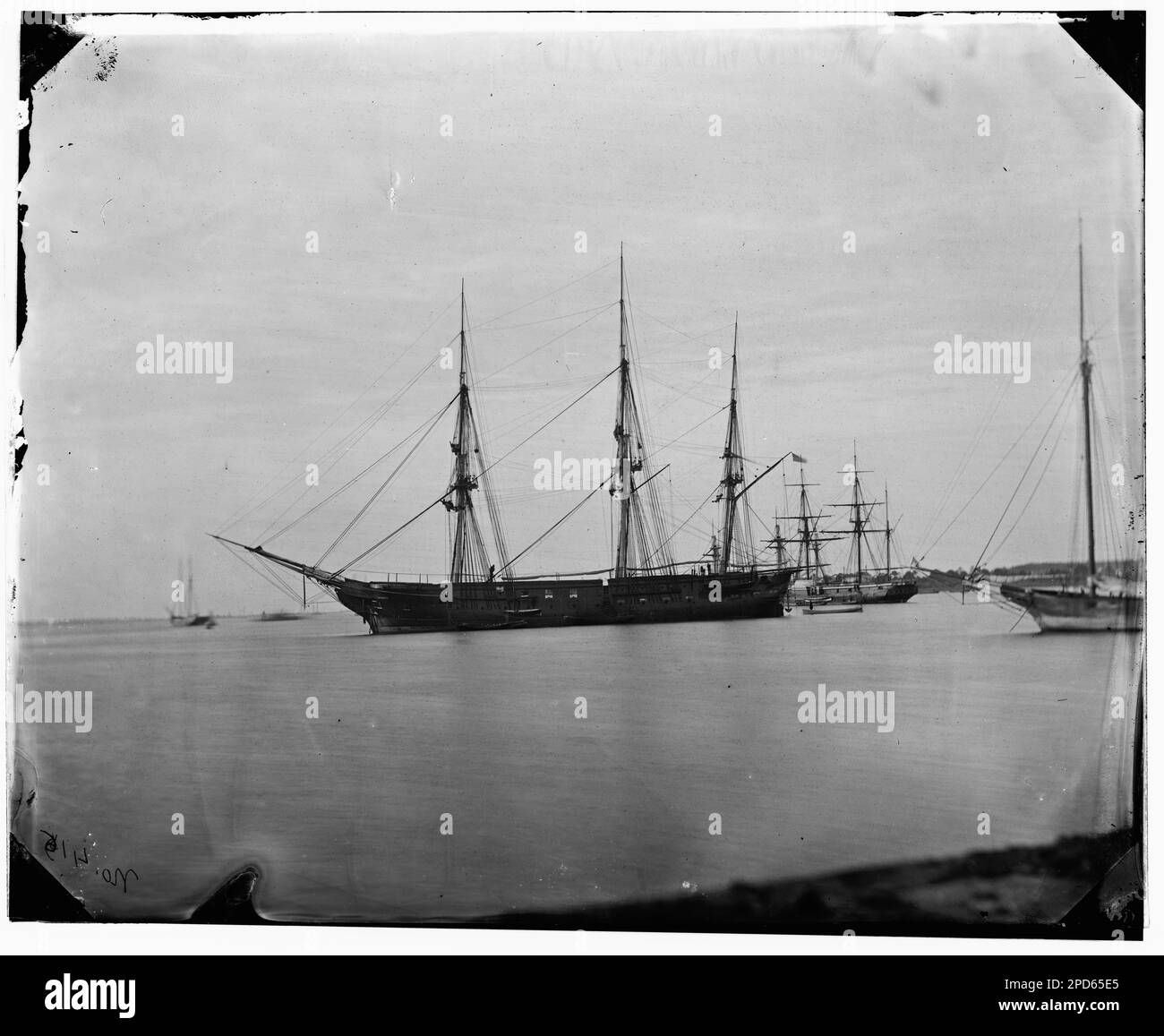 Hampton Roads, Virginia. School ship U.S.S. SABINE. Civil war ...