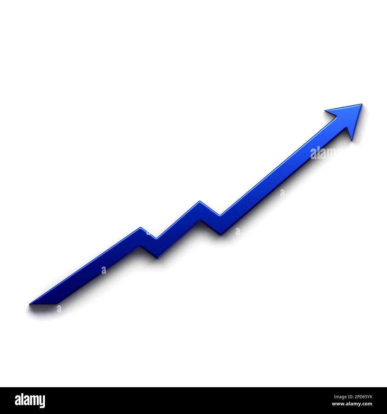 Graph Arrow of Improvement icon blue color. 3D Render Illustration ...
