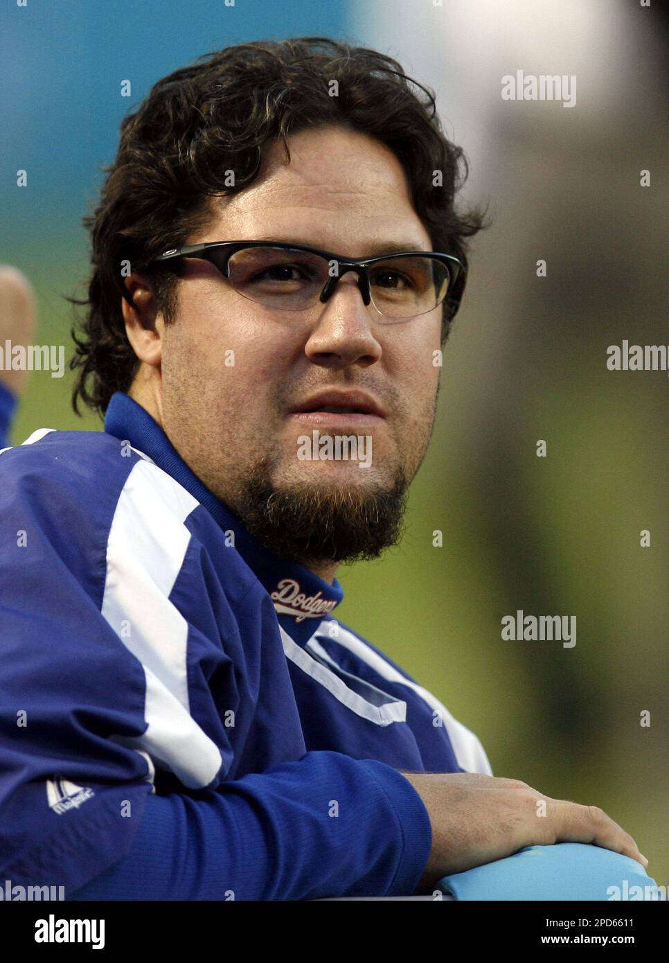 Los Angeles Dodgers pitcher Eric Gagne, who is currently on the ...