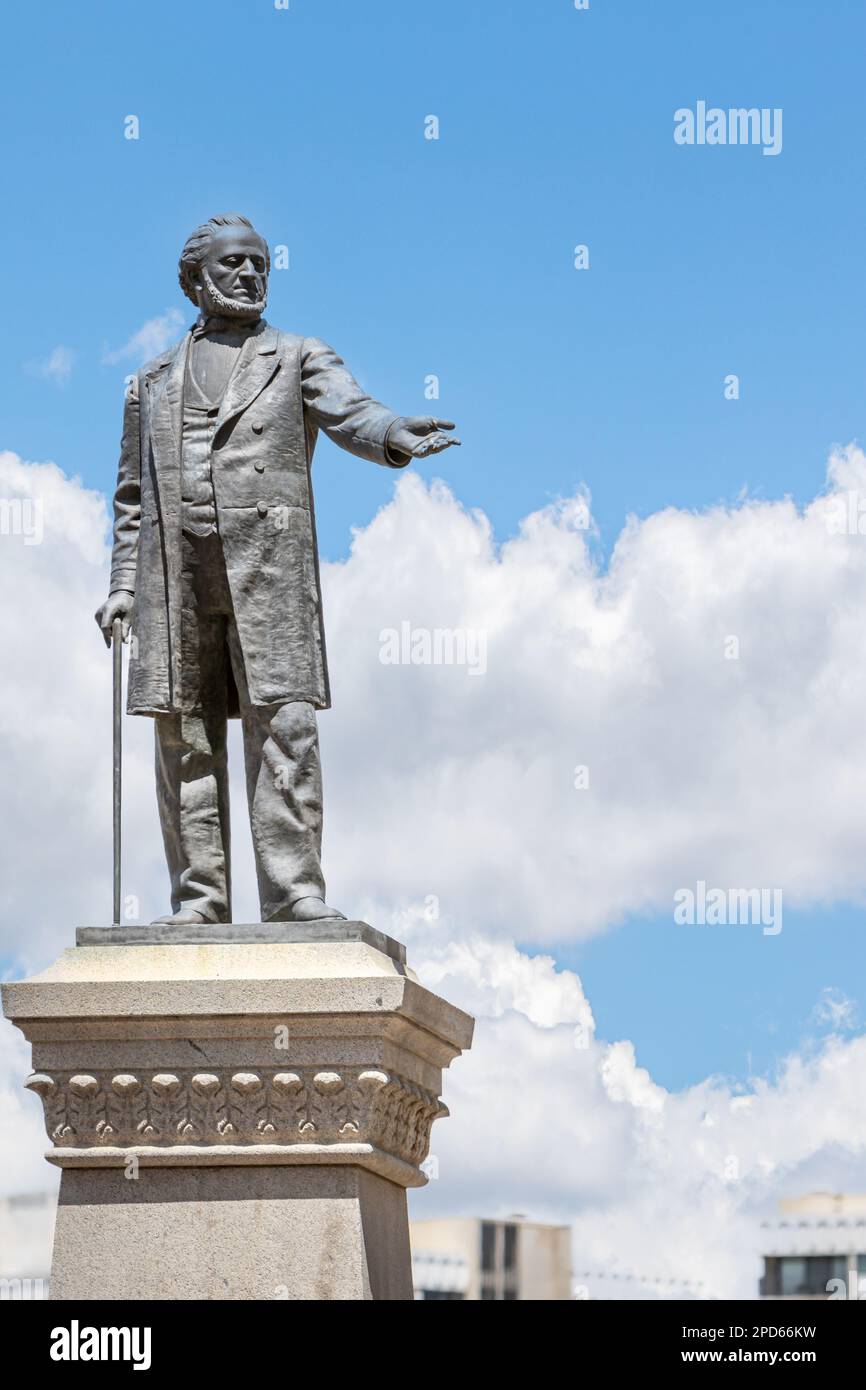 Statue of Brigham Young the Prophet and Mormon pioneer of the Church of ...