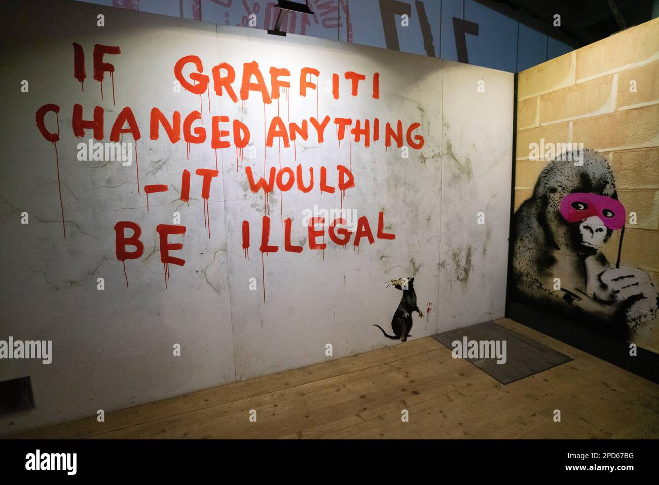Rome, Italy. 14 March 2023. BANKSY, The World of Banksy – The Immersive ...