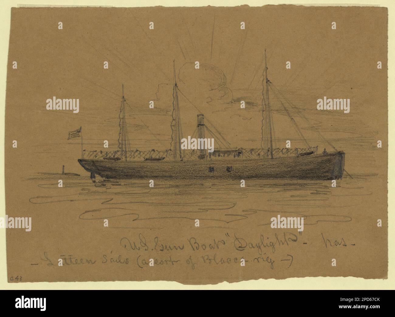 U.S. Gun Boat "Daylight". Morgan collection of Civil War drawings ...