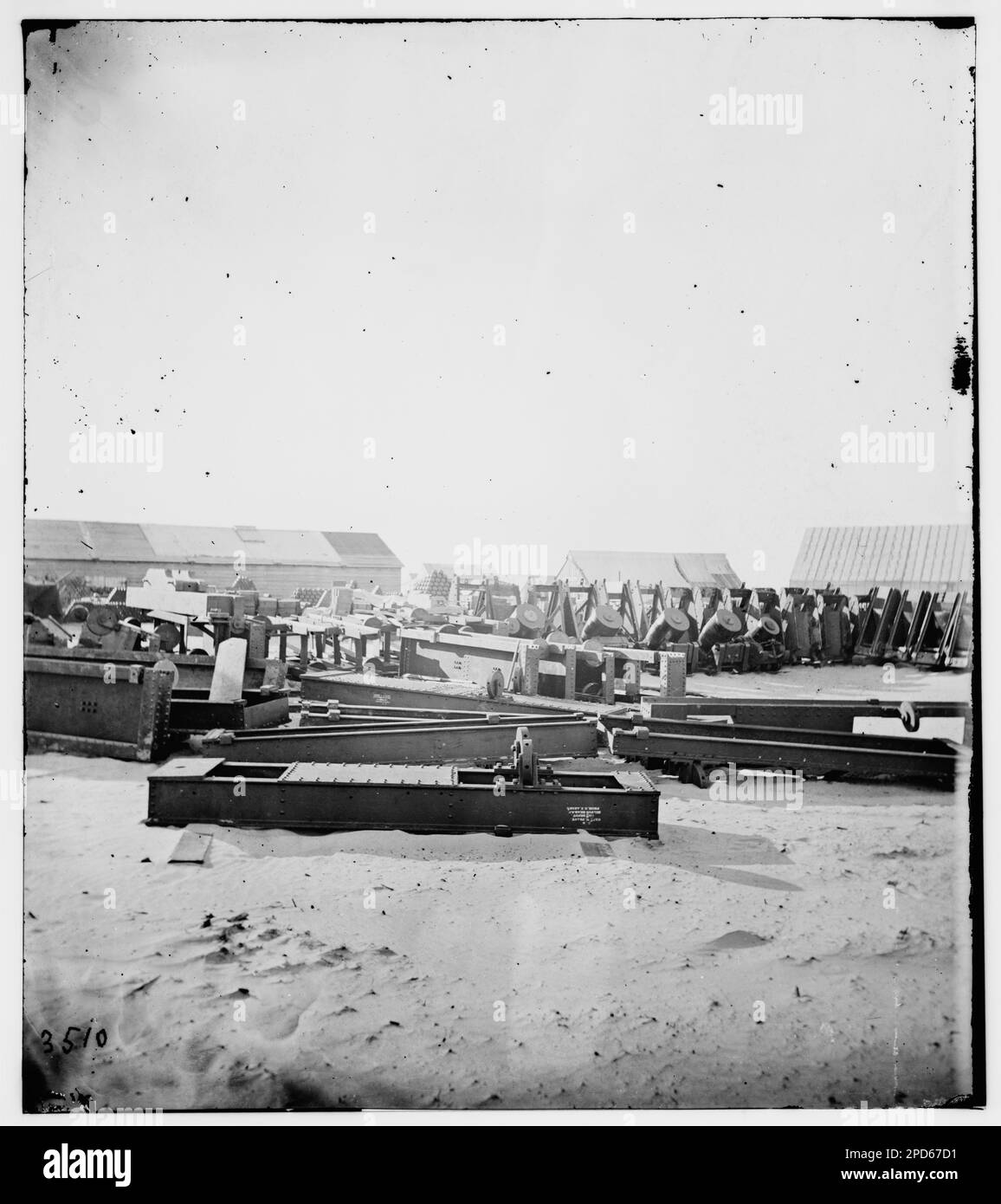 Charleston, South Carolina (vicinity). Ordnance depot on Morris Island ...