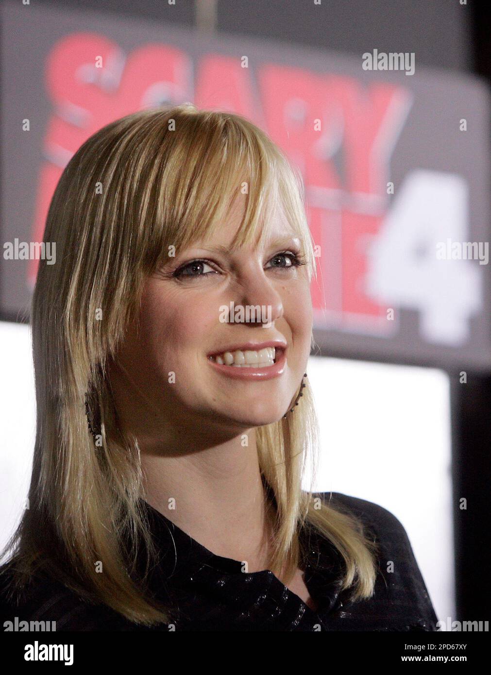 U.S. actress Anna Faris poses to promote her film 'Scary Movie 4' at a ...