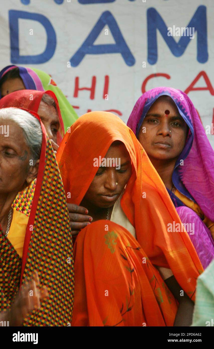 A supporter of the Narmada Bachao Andolan (NBA), or Save the Narmada ...