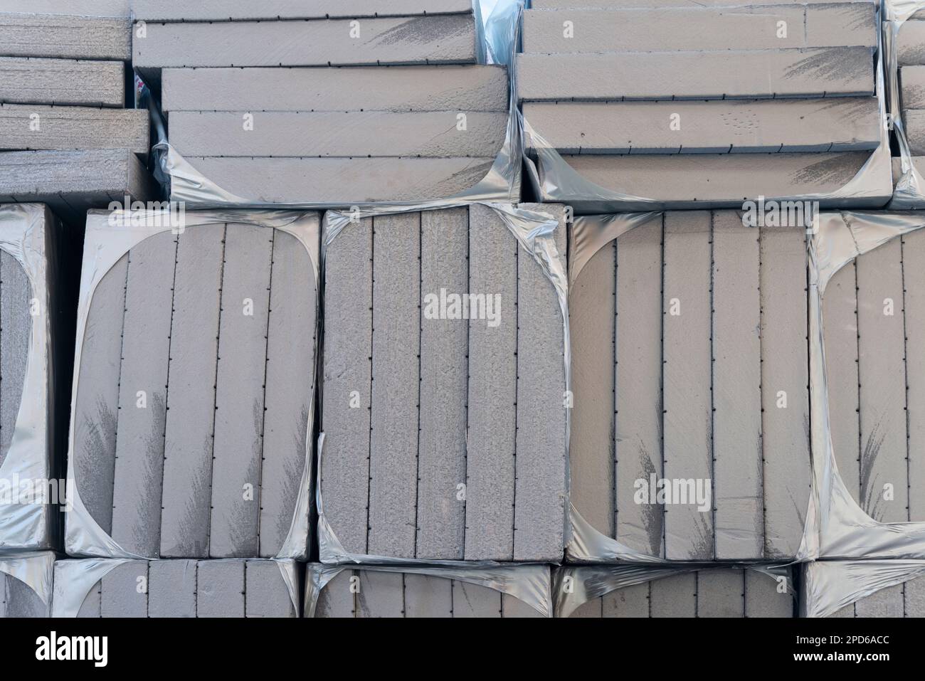 Insulating Panel Polystyrene Packs at Construction Site Stock Photo - Alamy