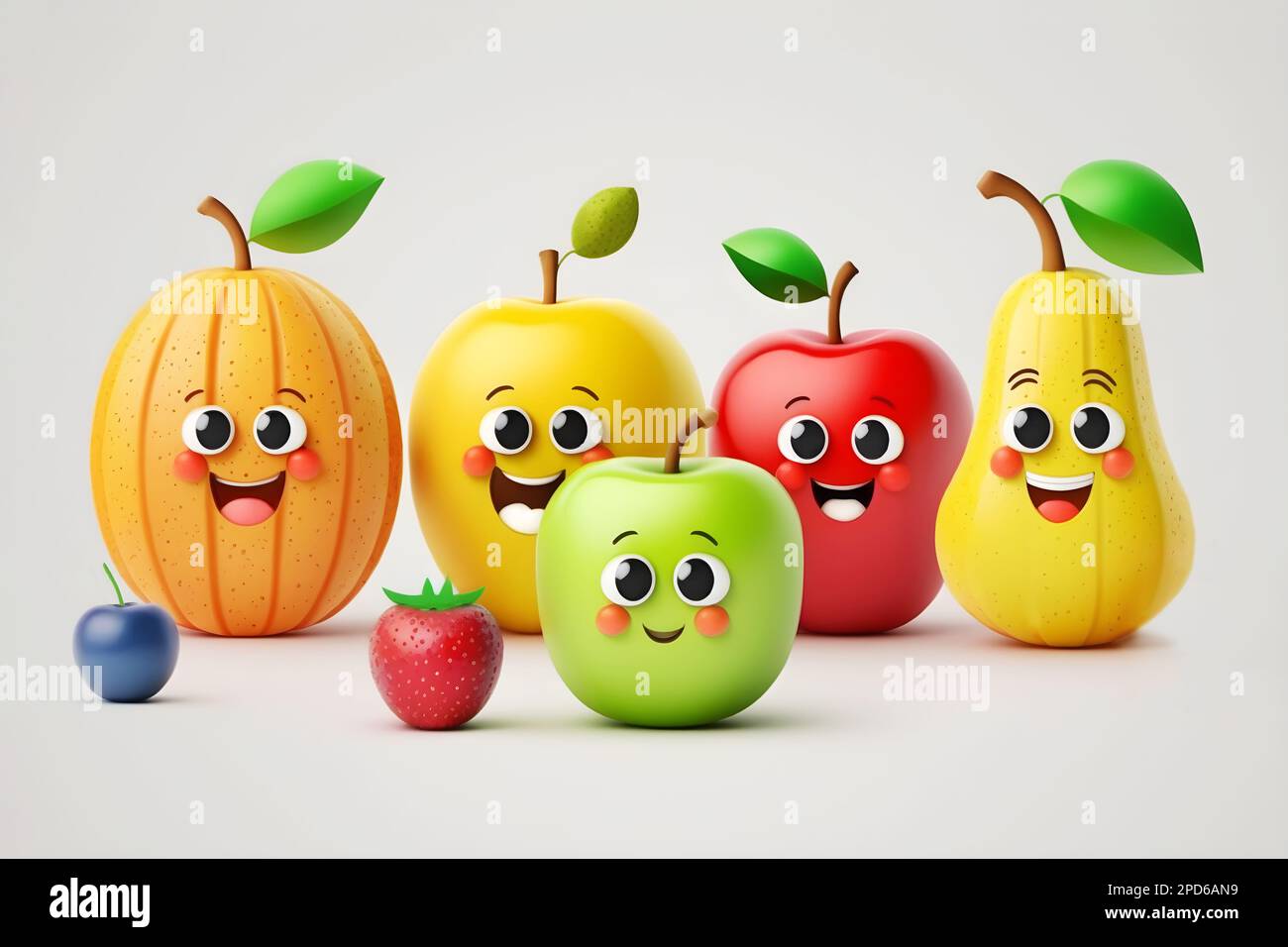 Mascot character illustration of cute smiling fruits and berries on ...