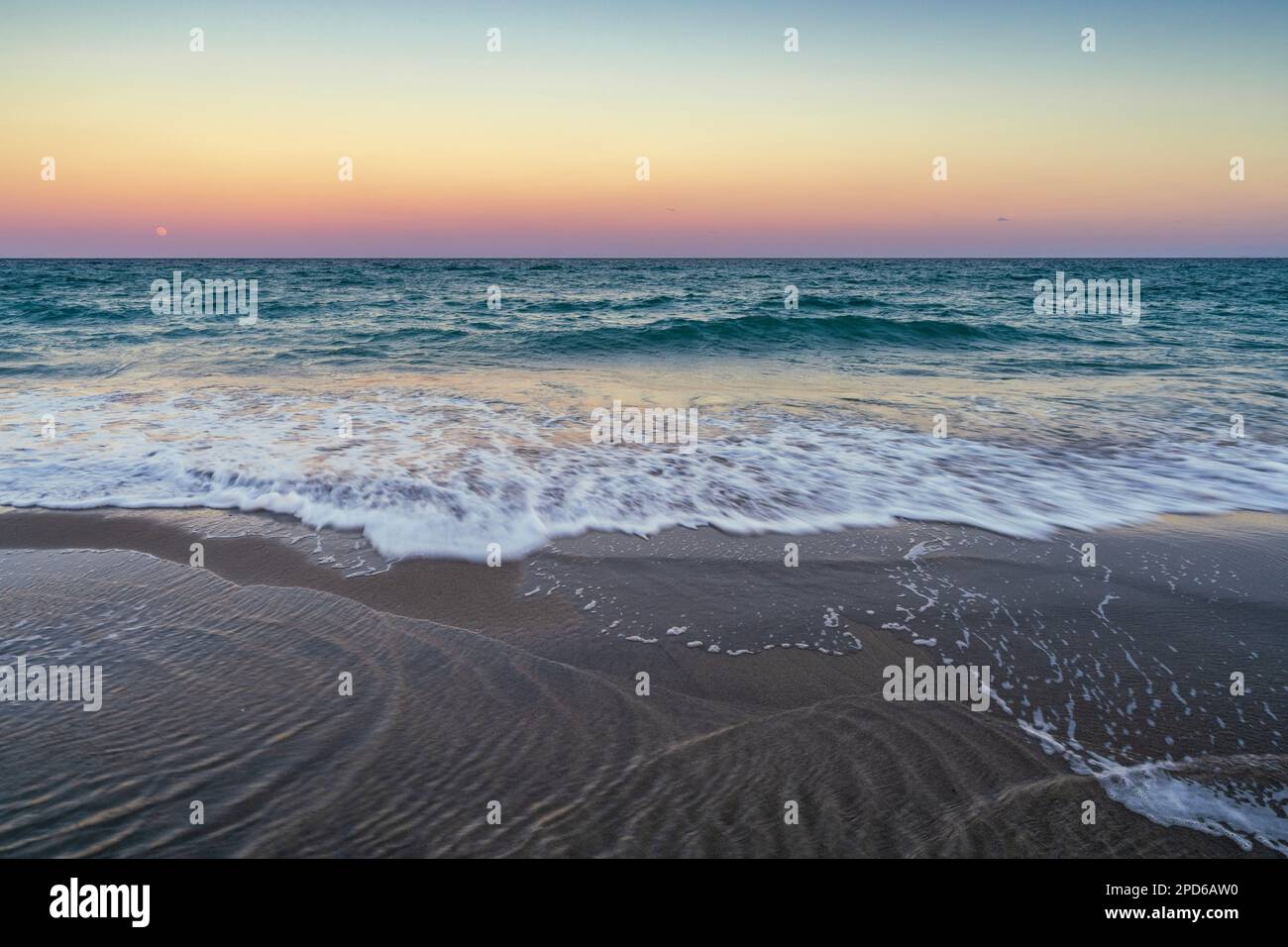 Full Moon Rise, at Sunset Hollywood Beach,Hollywood,Miami Floridas East ...