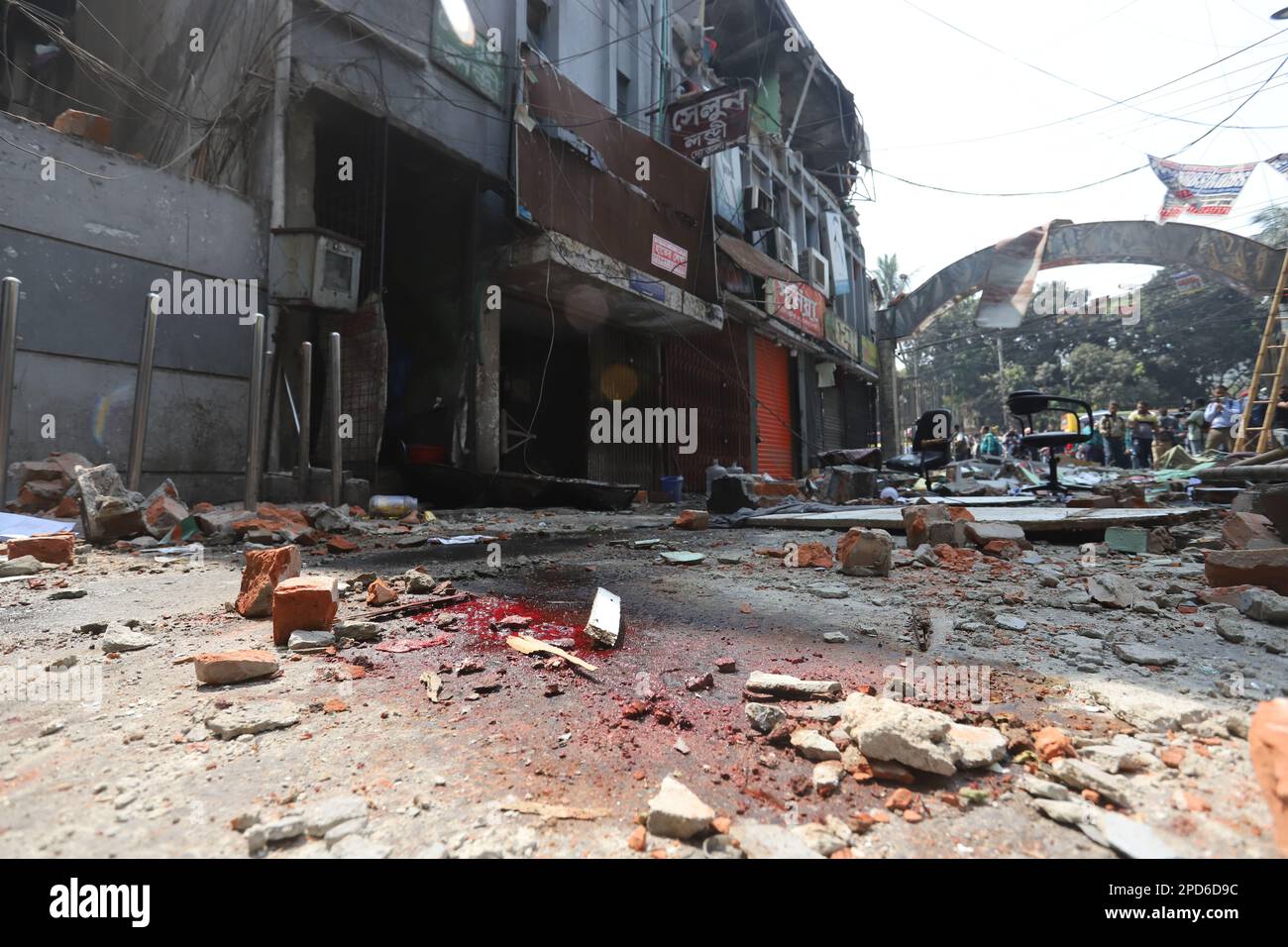 The explosion at the three-floor building near the Science Lab crossing ...