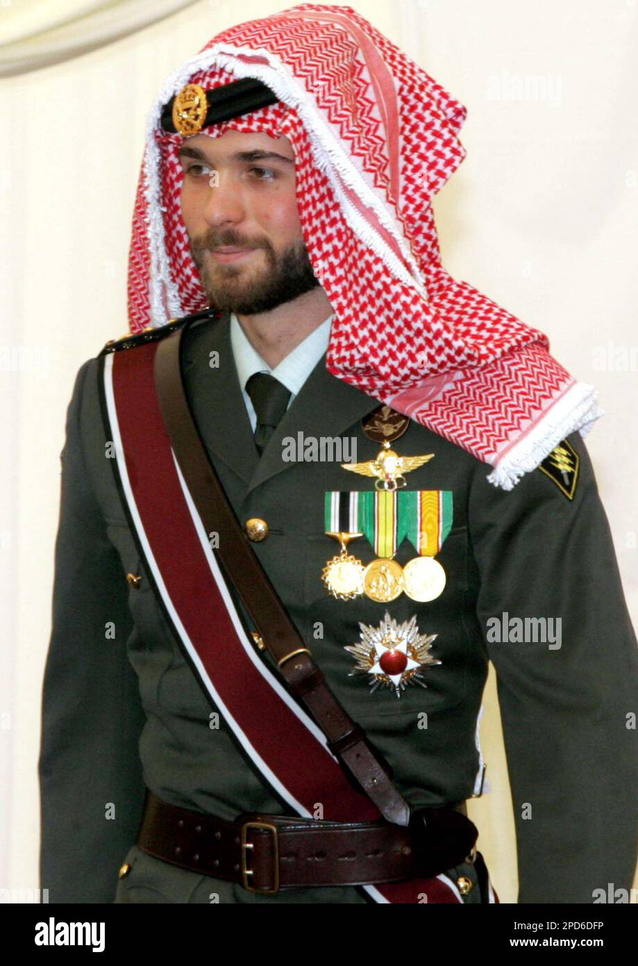 Jordan's Prince Hashem Ibn Al- Hussein, during his wedding lunch at the ...