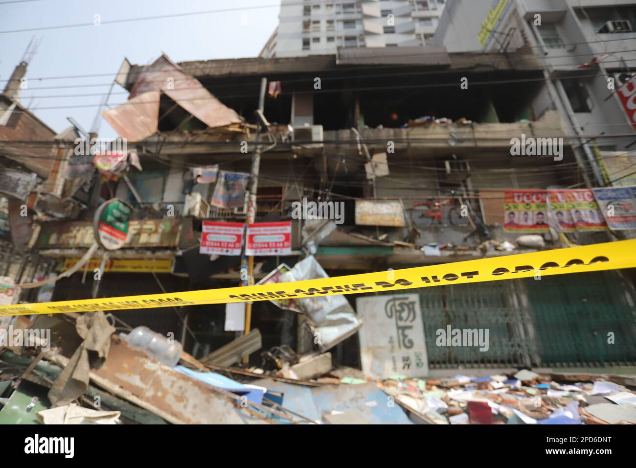 The explosion at the three-floor building near the Science Lab crossing ...