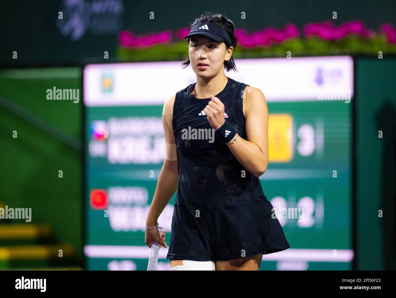 Xinyu Wang of China in action during the third round of the 2023 BNP ...