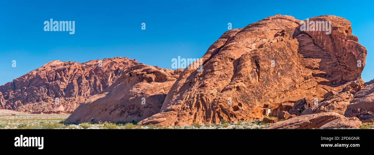 Red rock sandstone formations, Scenic Loop Road, Valley Of Fire State ...