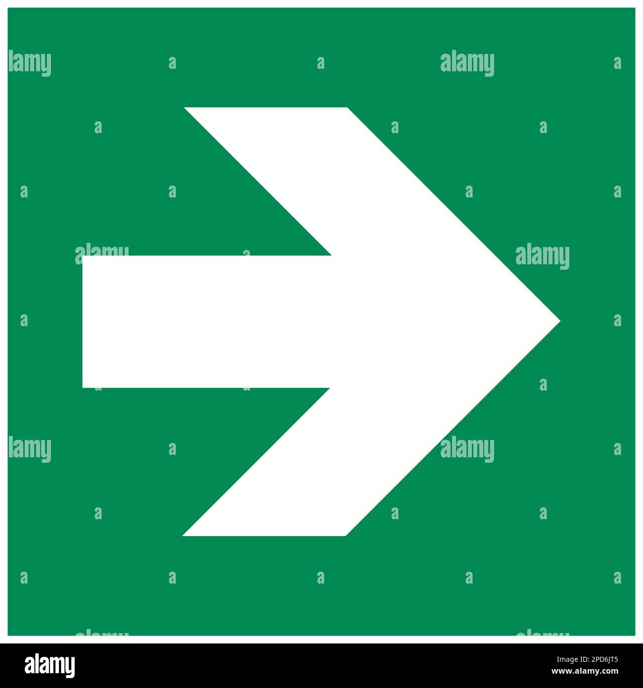 ISO 7010 Direction arrow sign Stock Photo - Alamy