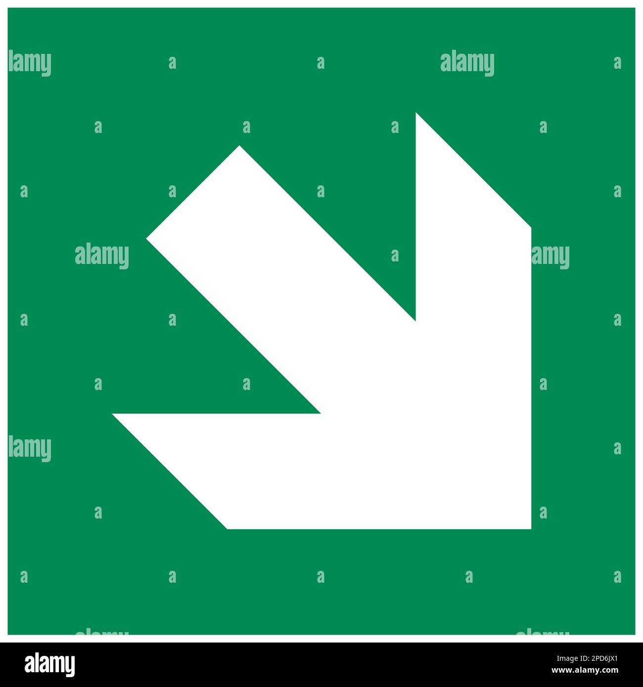 ISO 7010 Direction arrow sign Stock Photo - Alamy