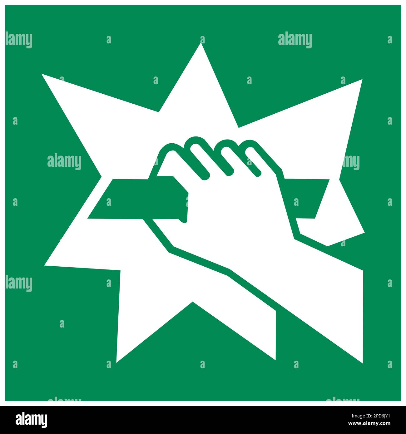 ISO 7010 Break to obtain access sign Stock Photo - Alamy