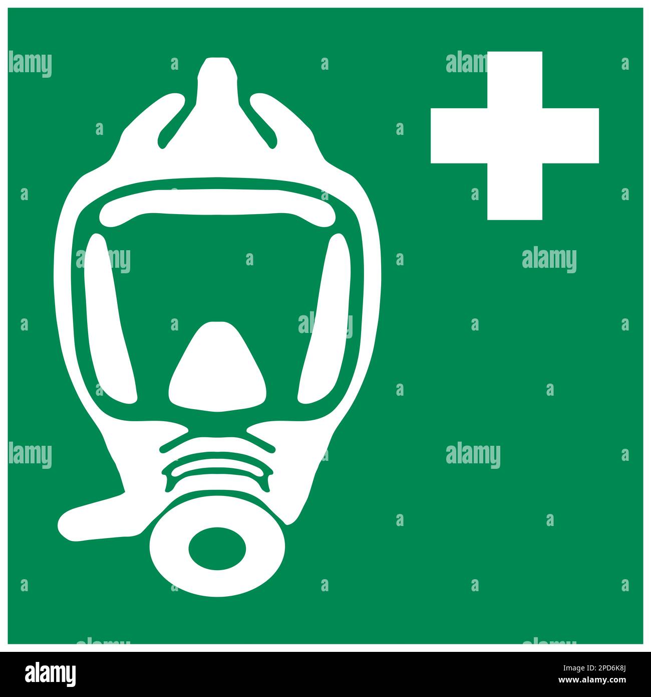 ISO 7010 emergency escape breathing device sign Stock Photo - Alamy