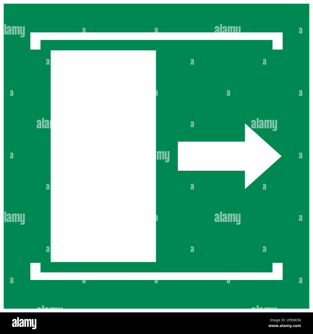 ISO 7010 door slides right to open sign Stock Photo - Alamy