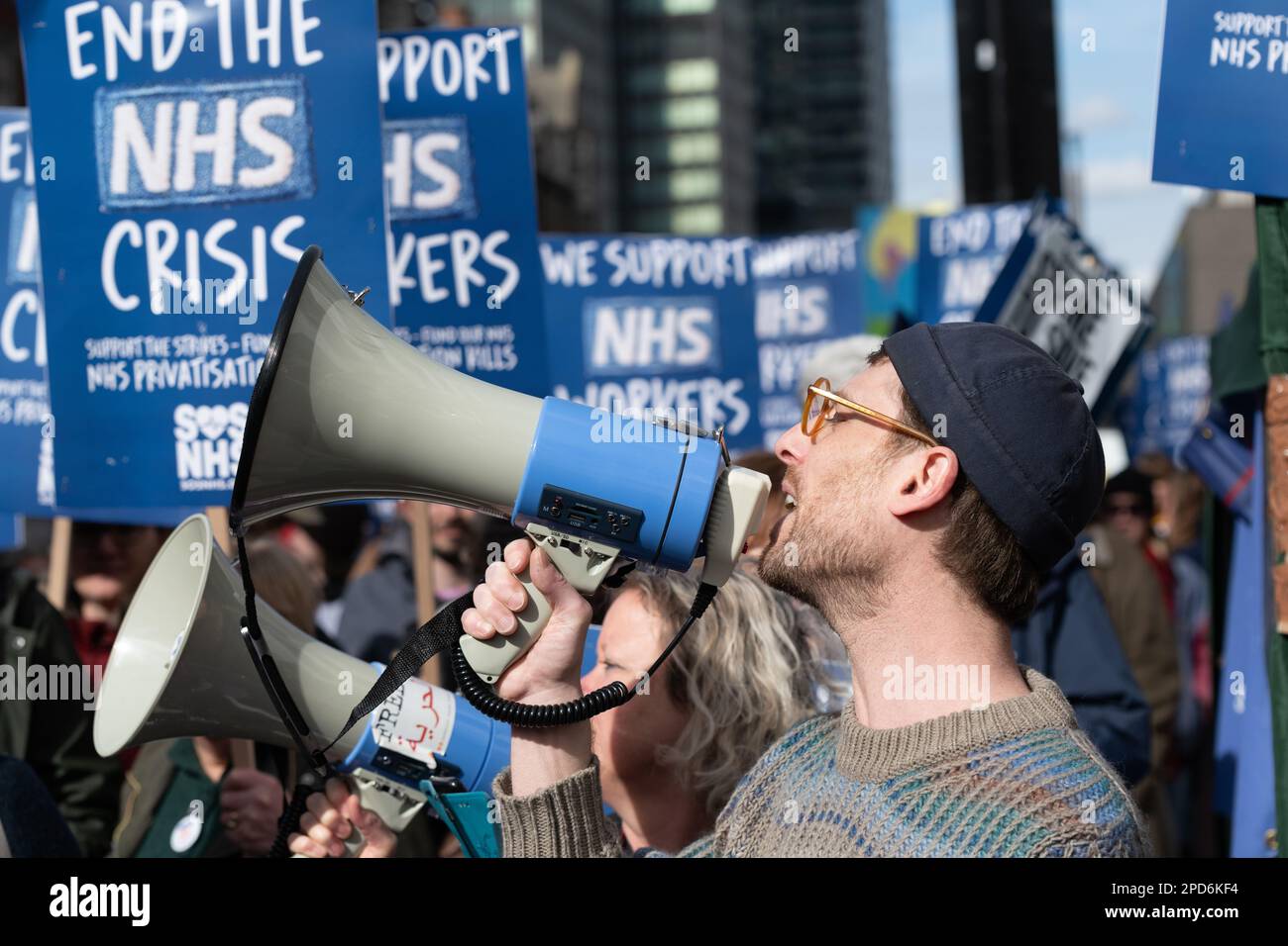London, UK. 11 March, 2023. National Health Service (NHS) staff and ...