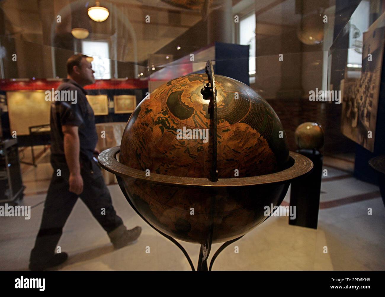A facsimile of Martin Behaim's 1492 globe "Erdapfel" (or earth apple ...