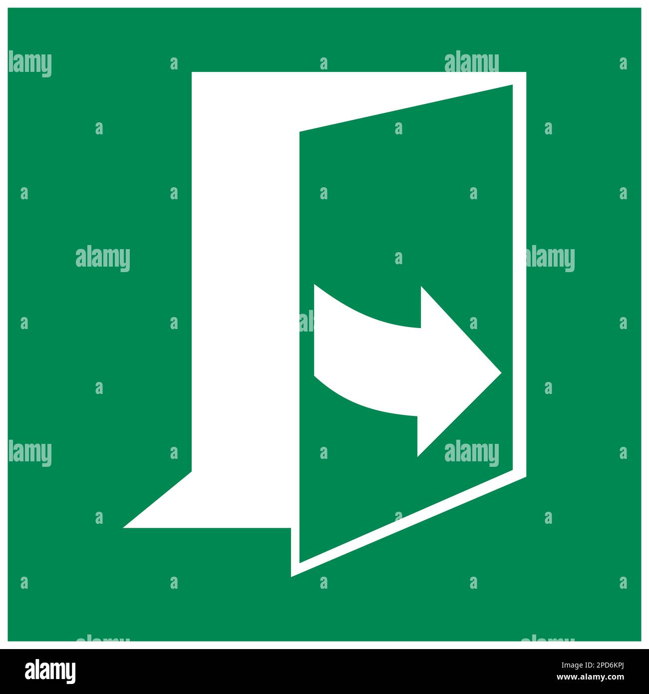 ISO 7010 door opens by pulling on the left hand side sign Stock Photo ...