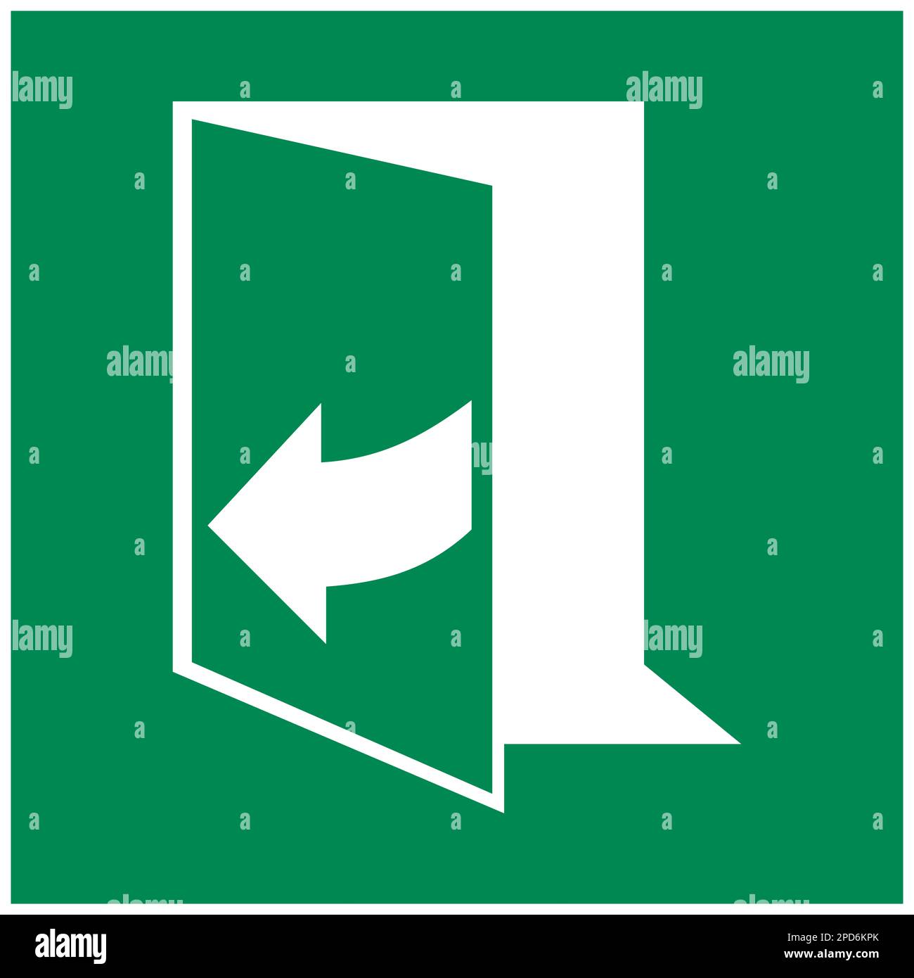 ISO 7010 door opens by pulling on the right hand side sign Stock Photo ...