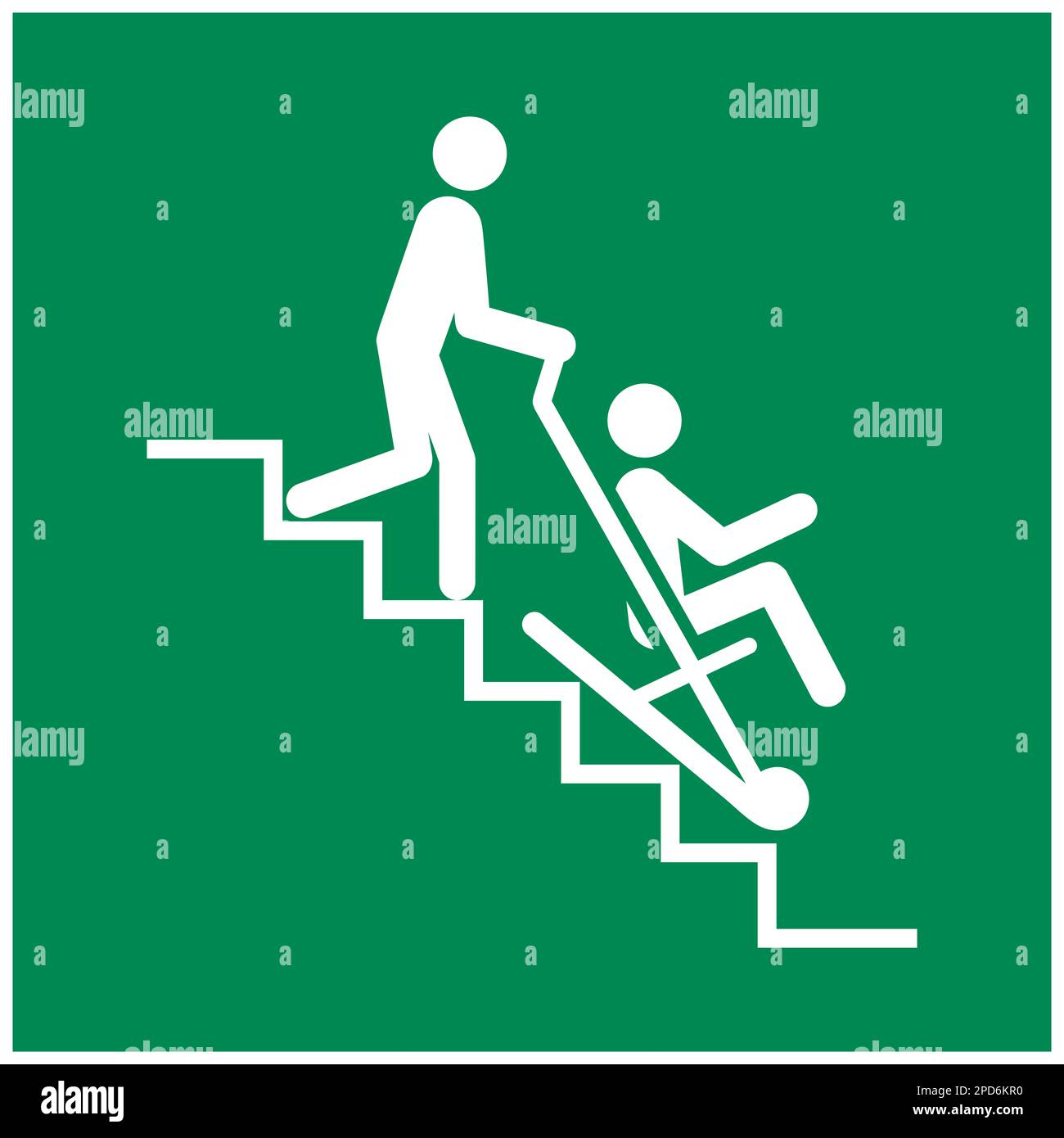 ISO 7010 evacuation chair sign Stock Photo - Alamy