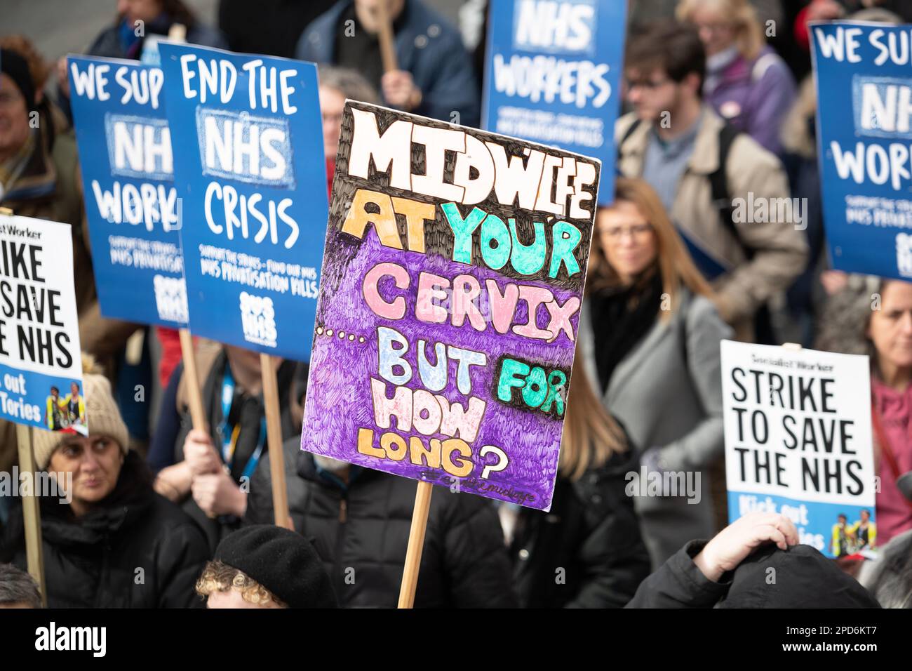 London, UK. 11 March, 2023. National Health Service (NHS) staff and ...