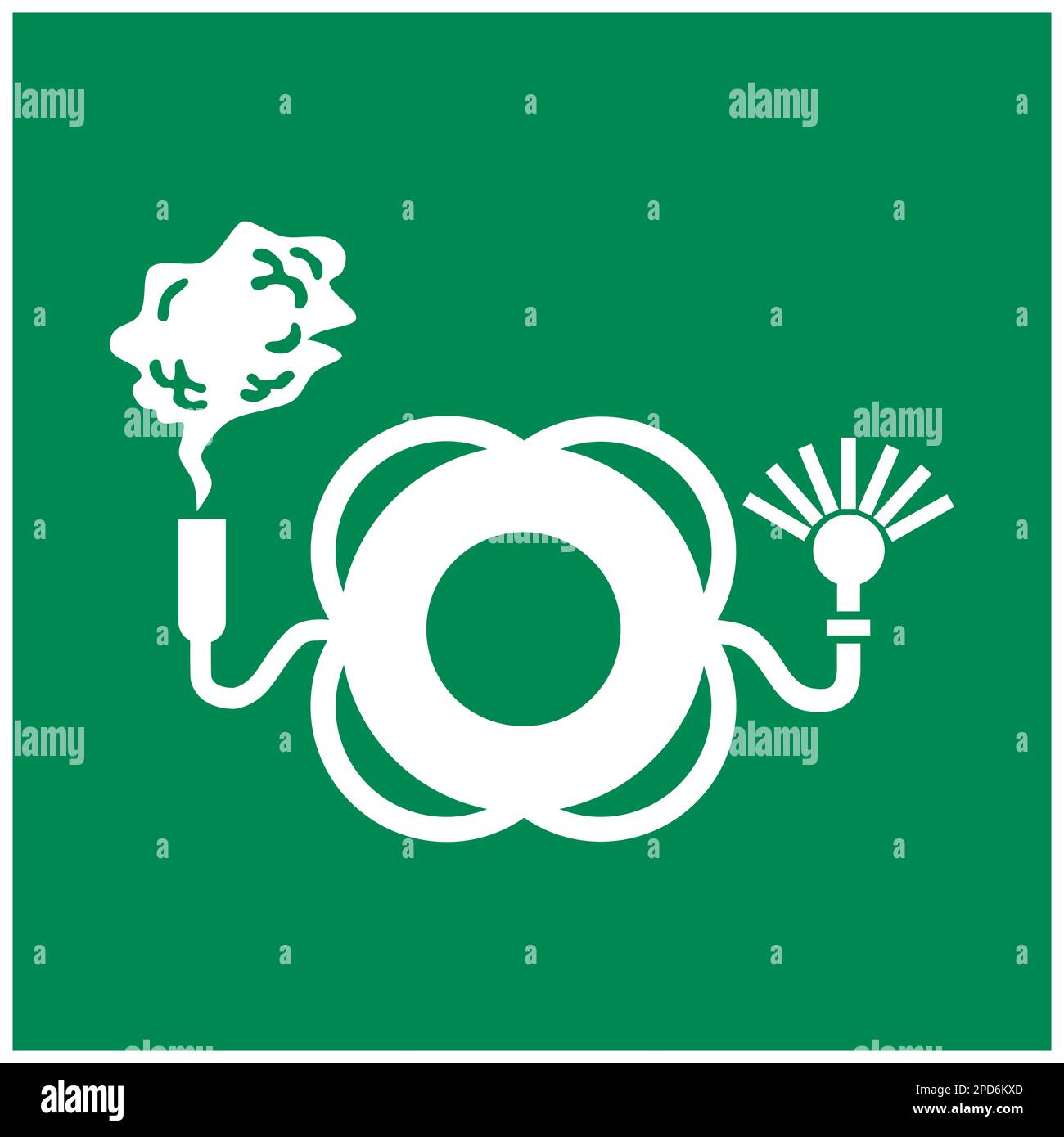 ISO 7010 lifebuoy with light and smoke sign Stock Photo - Alamy