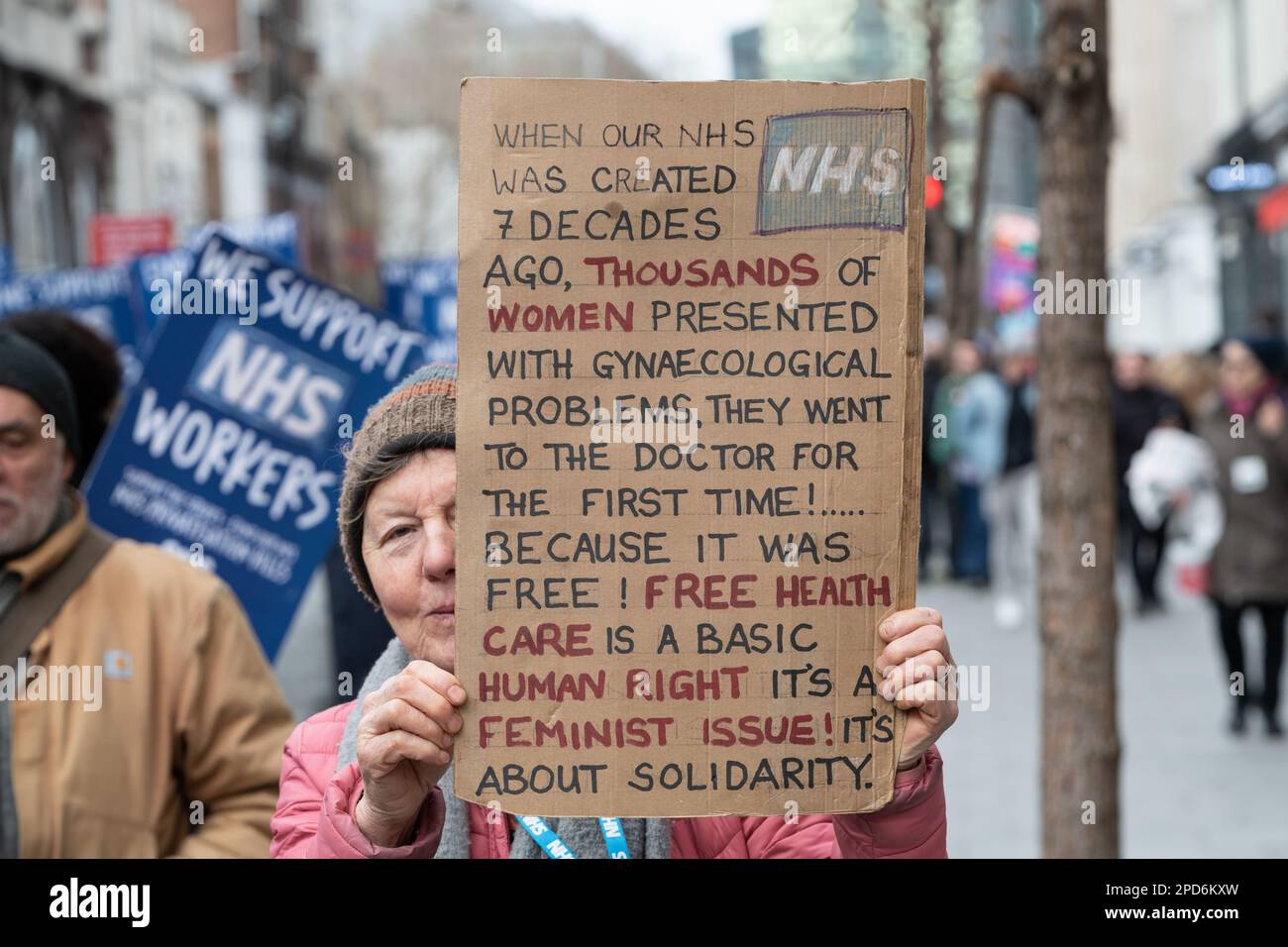 London, UK. 11 March, 2023. National Health Service (NHS) staff and ...