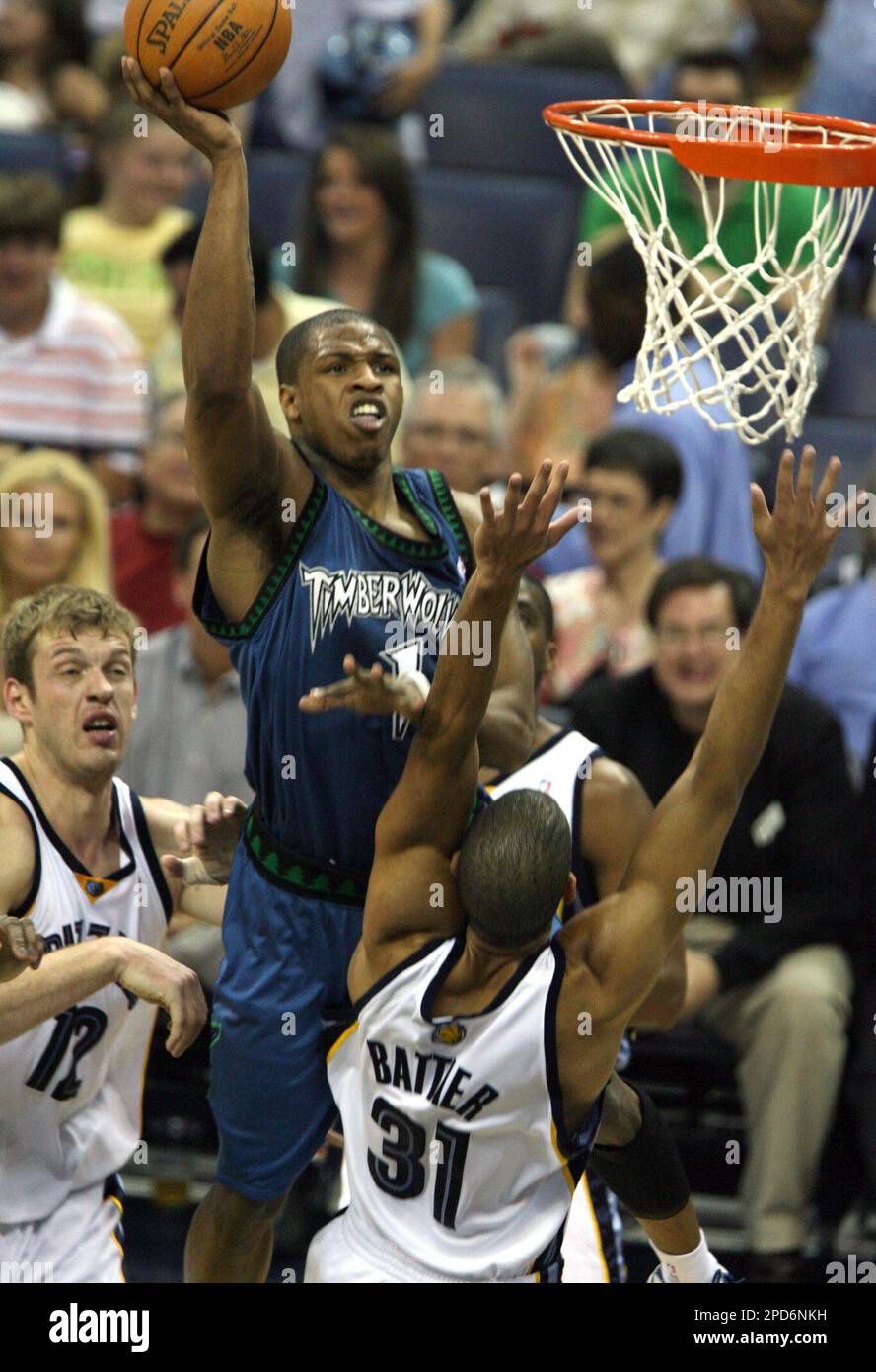Minnesota Timberwolves' Rashad McCants goes to the hoop against Memphis ...
