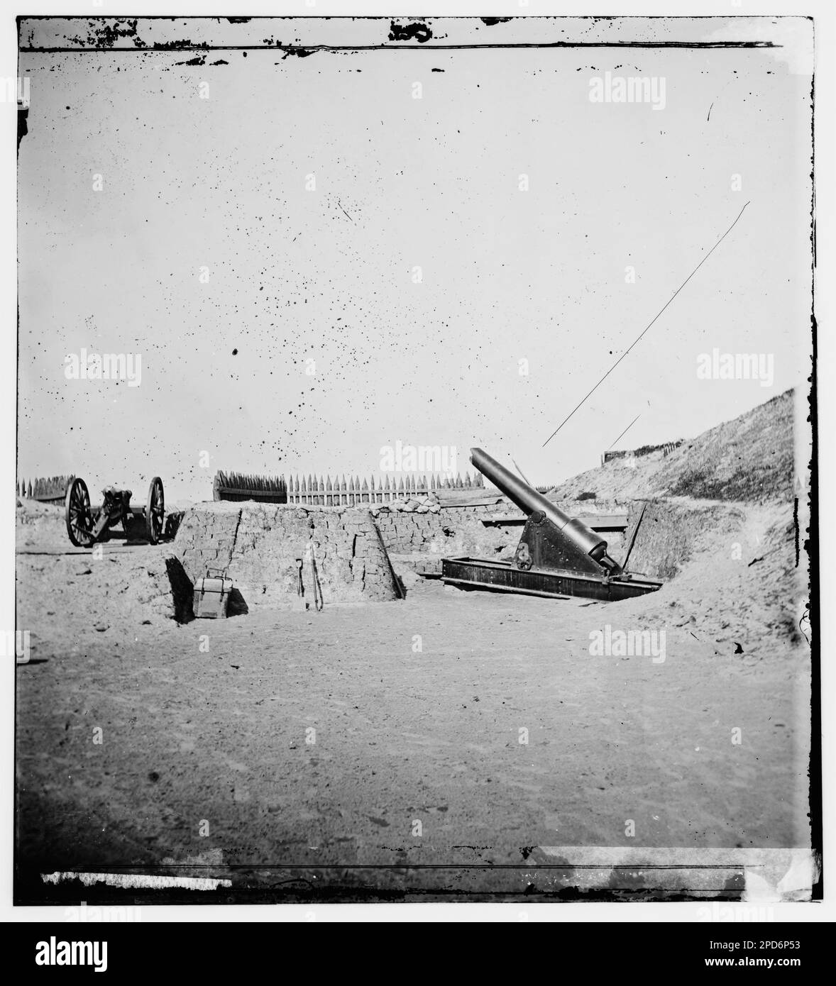 Charleston, South Carolina (vicinity). Interior of Fort Putnam on ...