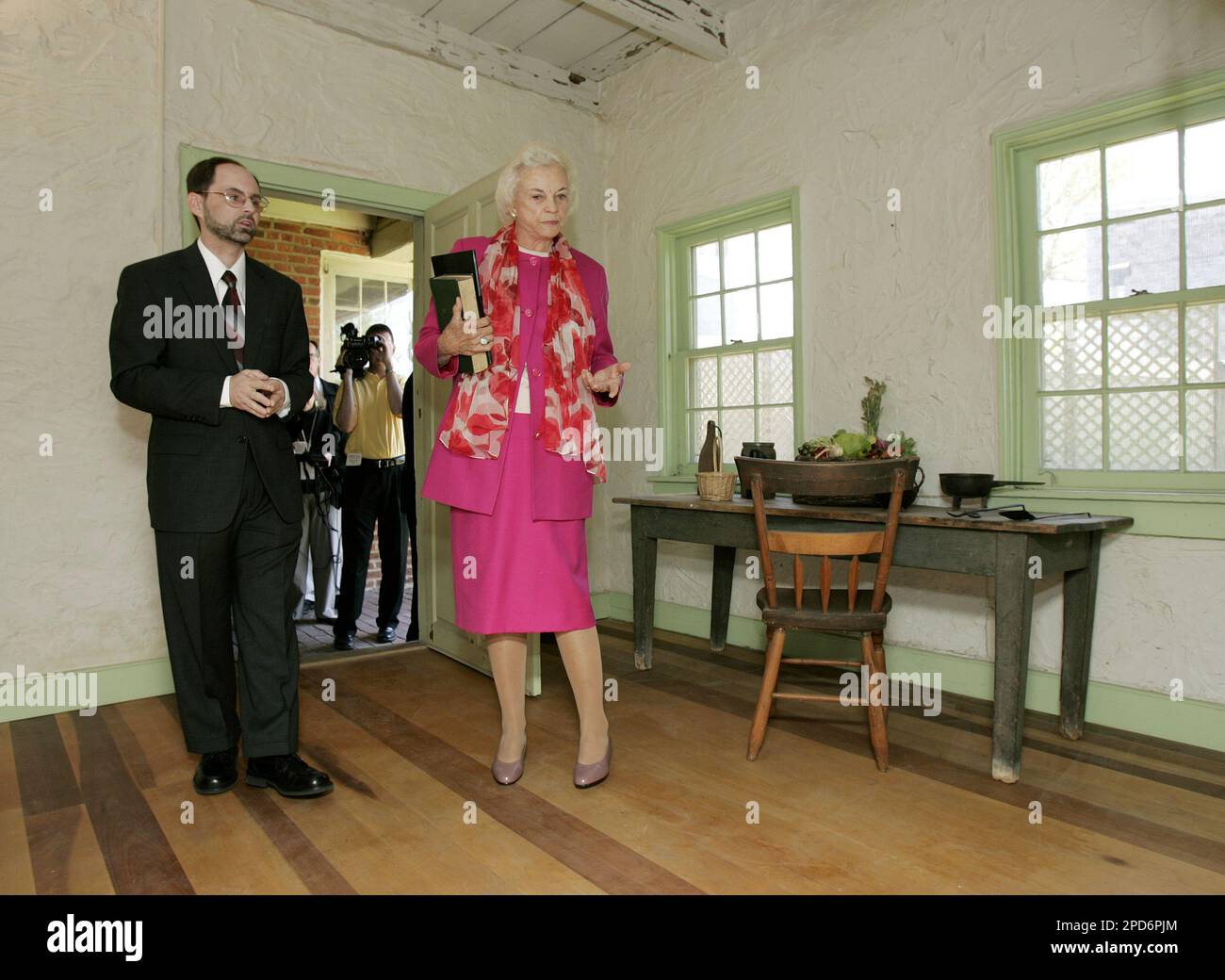 Retired U.S. Supreme Court Justice Sandra Day O'Connor, right, is given ...