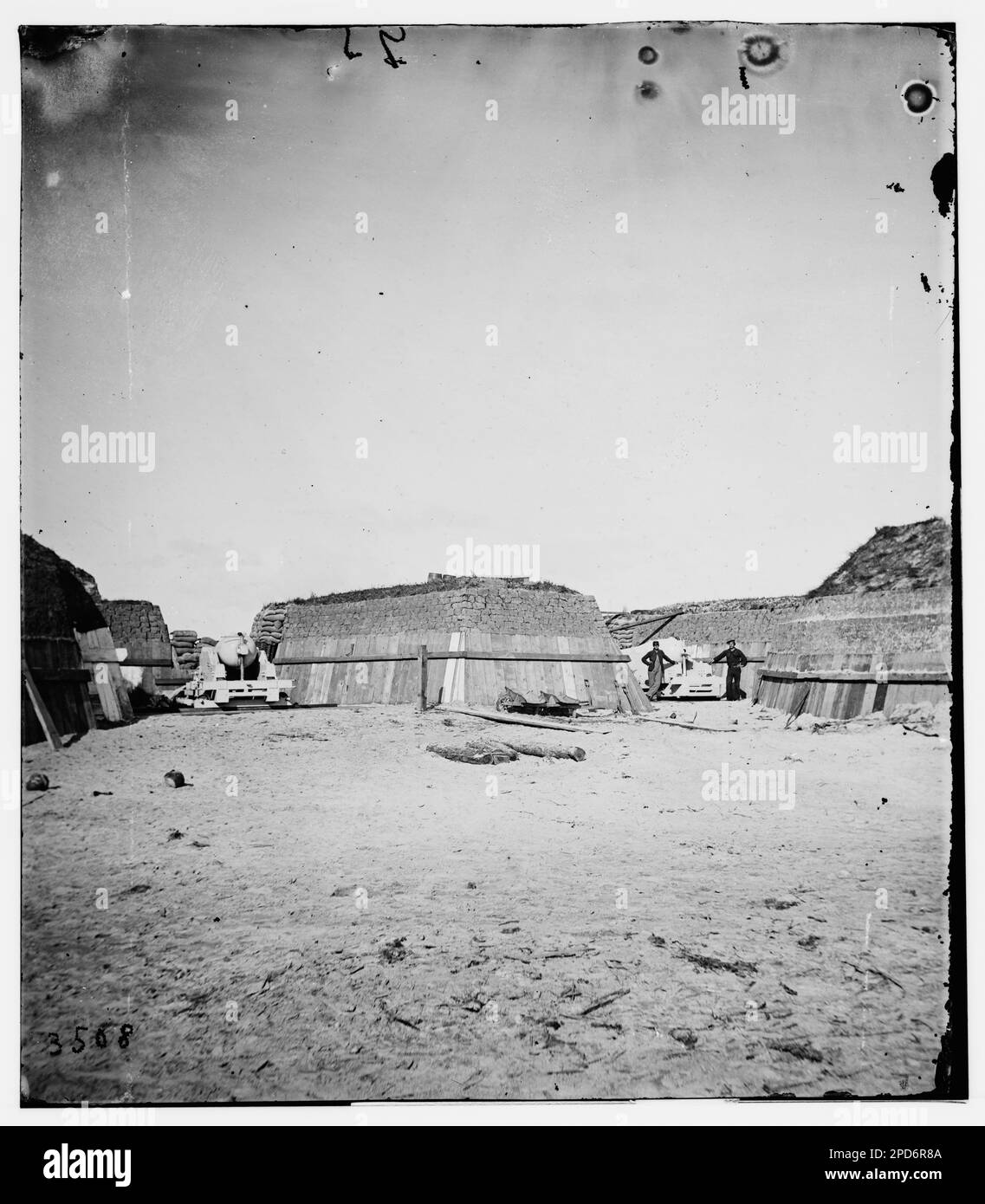 Charleston, South Carolina (vicinity). Naval battery on Morris Island ...