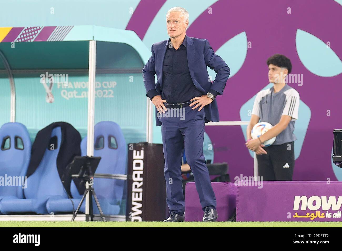 Coach Didier Deschamps of France seen during the FIFA World Cup Qatar ...