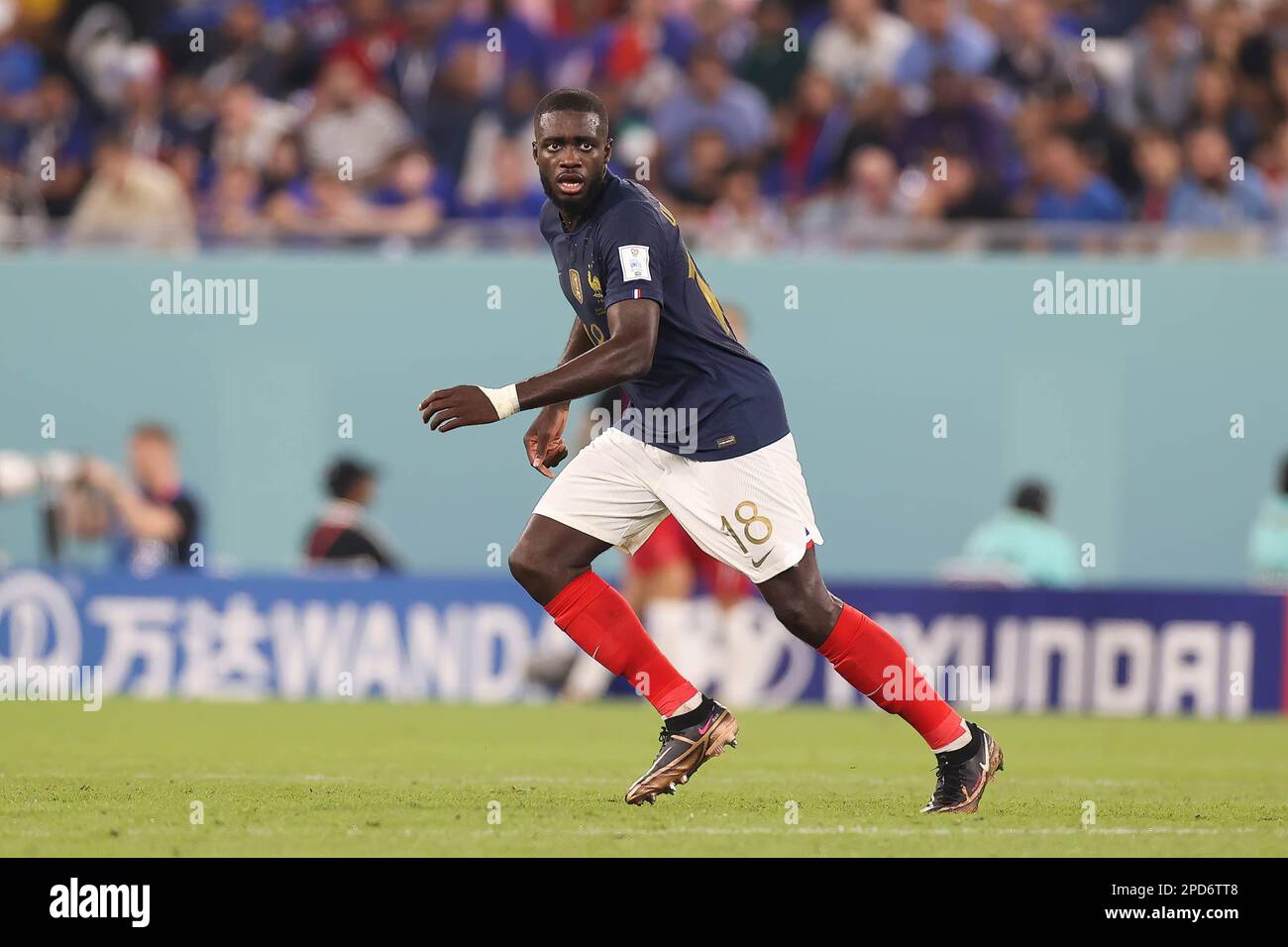 Dayot Upamecano of France in action during the FIFA World Cup Qatar ...