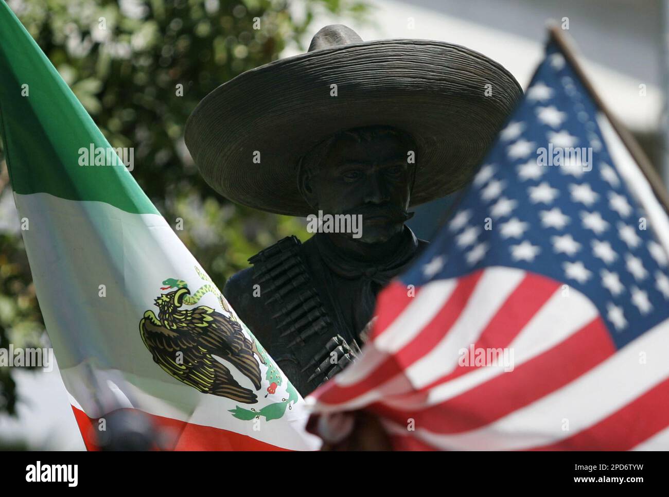 The statue of Mexican Revolutionary War hero General Emiliano Zapata is ...