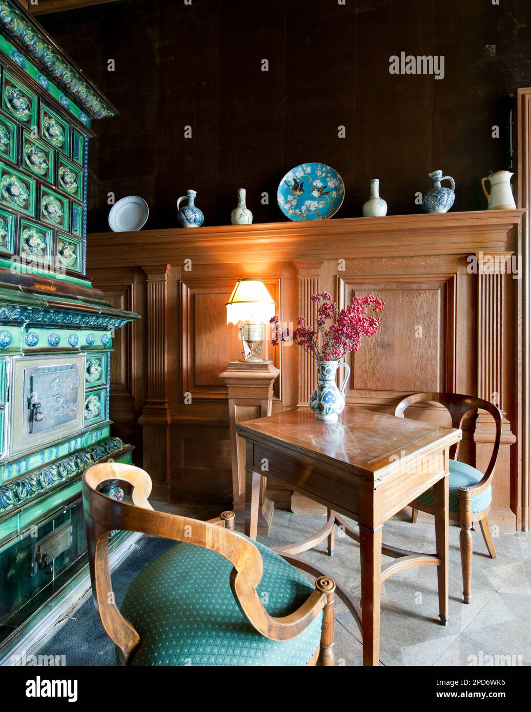 detail of the living room in historic Villa Paulick where Gustav Klimt ...