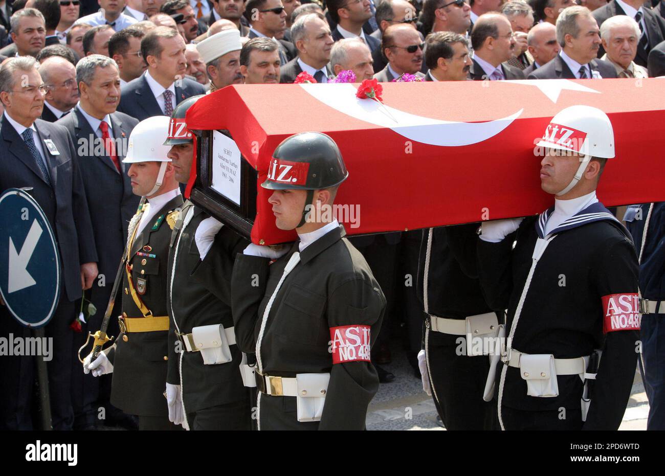 From left to right, the main opposition leader Deniz Baykal, Parliament ...