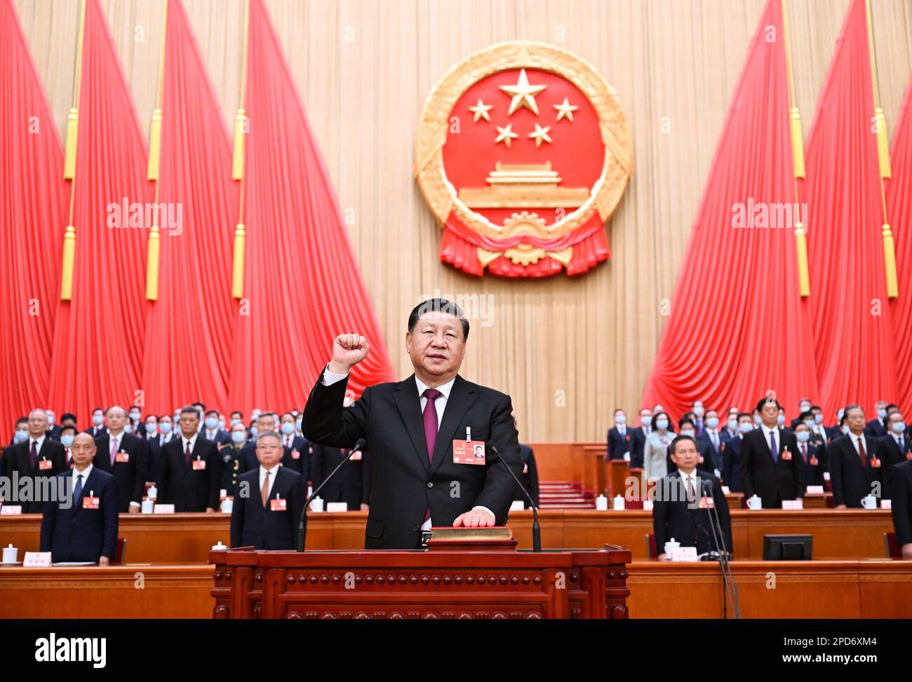 (230314) -- BEIJING, March 14, 2023 (Xinhua) -- Xi Jinping, newly ...