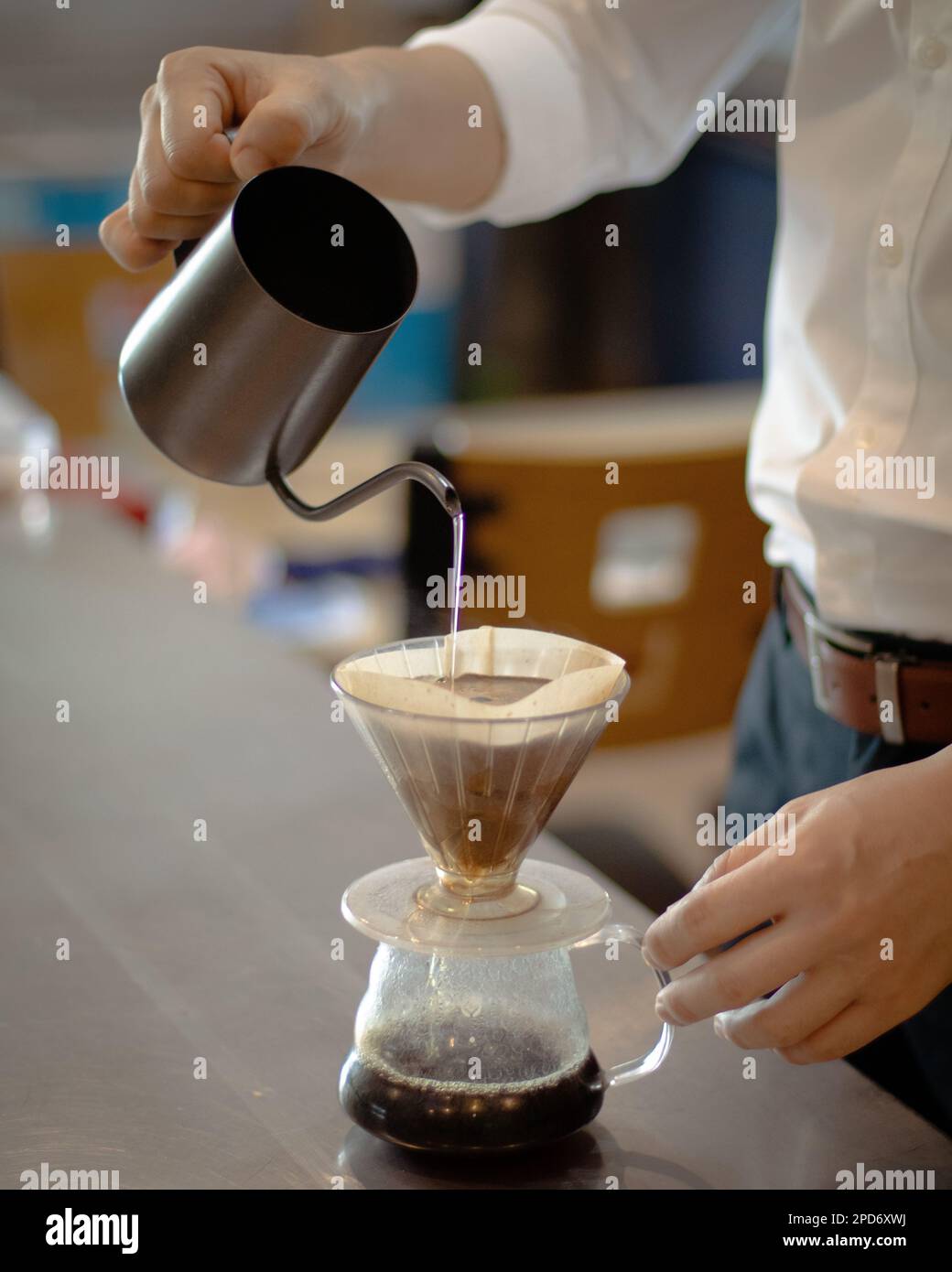 Homemade pour over coffee Stock Photo - Alamy