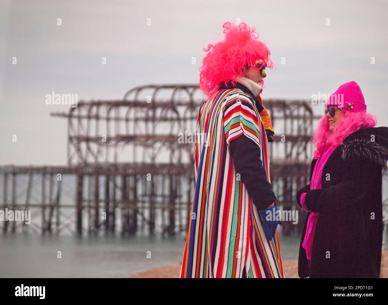 A clown on Brighton Beach Stock Photo - Alamy