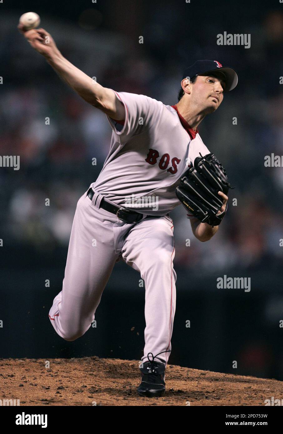 Boston Red Sox pitcher Matt Clement delivers in the second inning of a ...