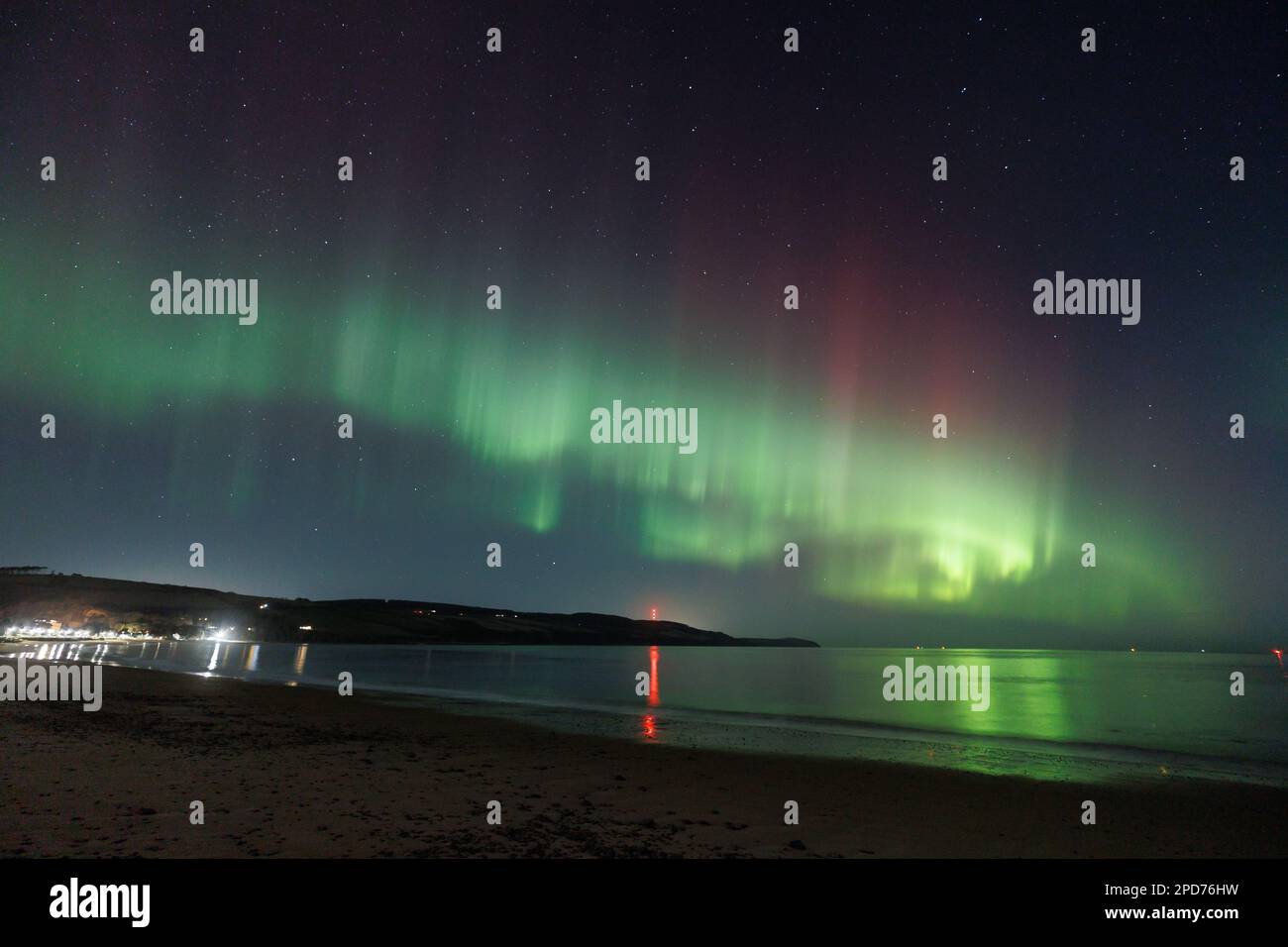 The Northern Lights (Aurora borealis)over the Scottish Highlands Stock ...