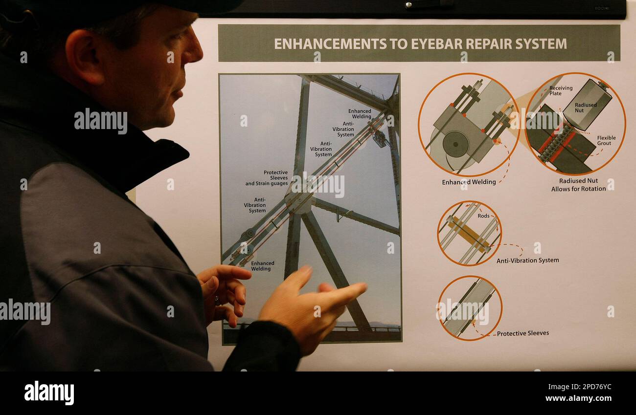 CalTrans spokesman Bart Ney explains the repair project on the Bay ...