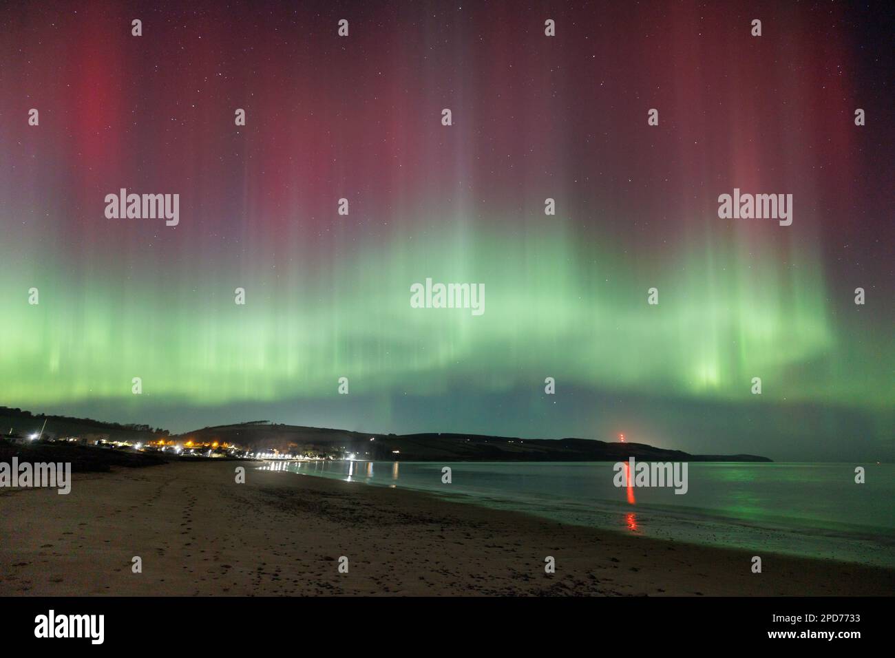 The Northern Lights (Aurora borealis)over the Scottish Highlands Stock ...