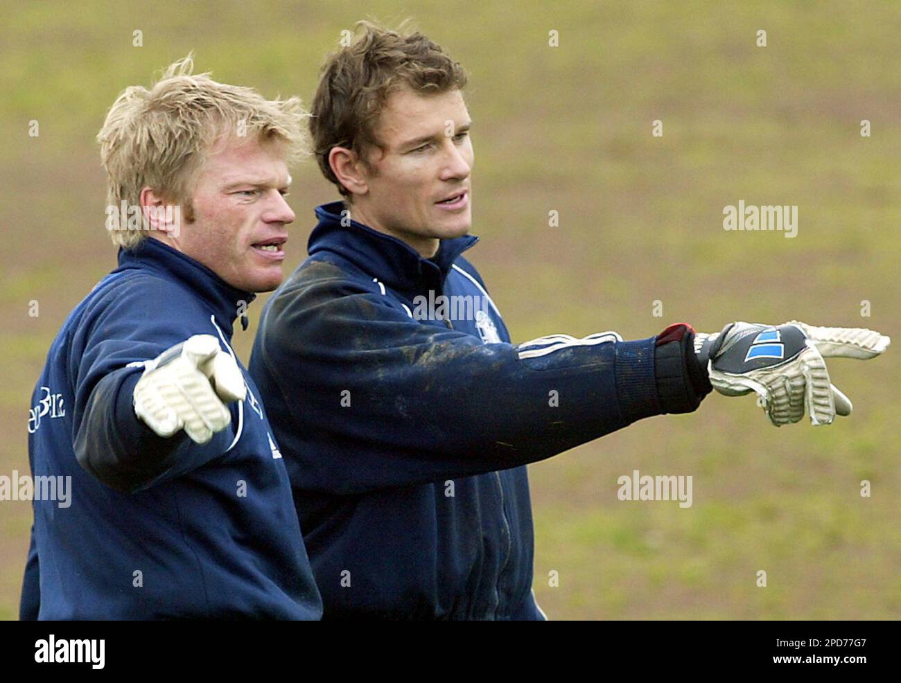 ** FILE ** Goalkeepers of the German national soccer team Oliver Kahn ...