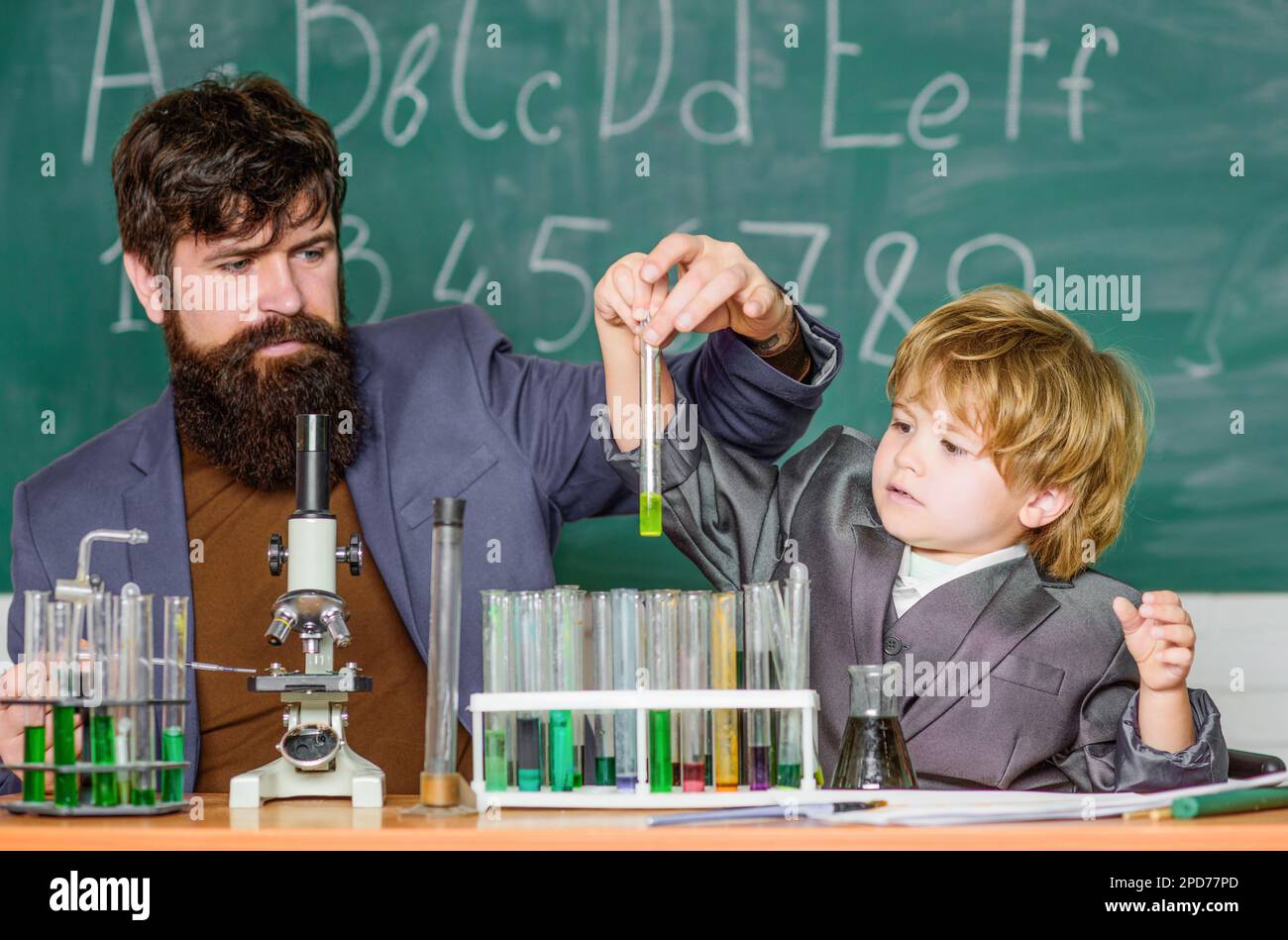 Study chemistry. Studying is interesting. Chemical invention. School ...